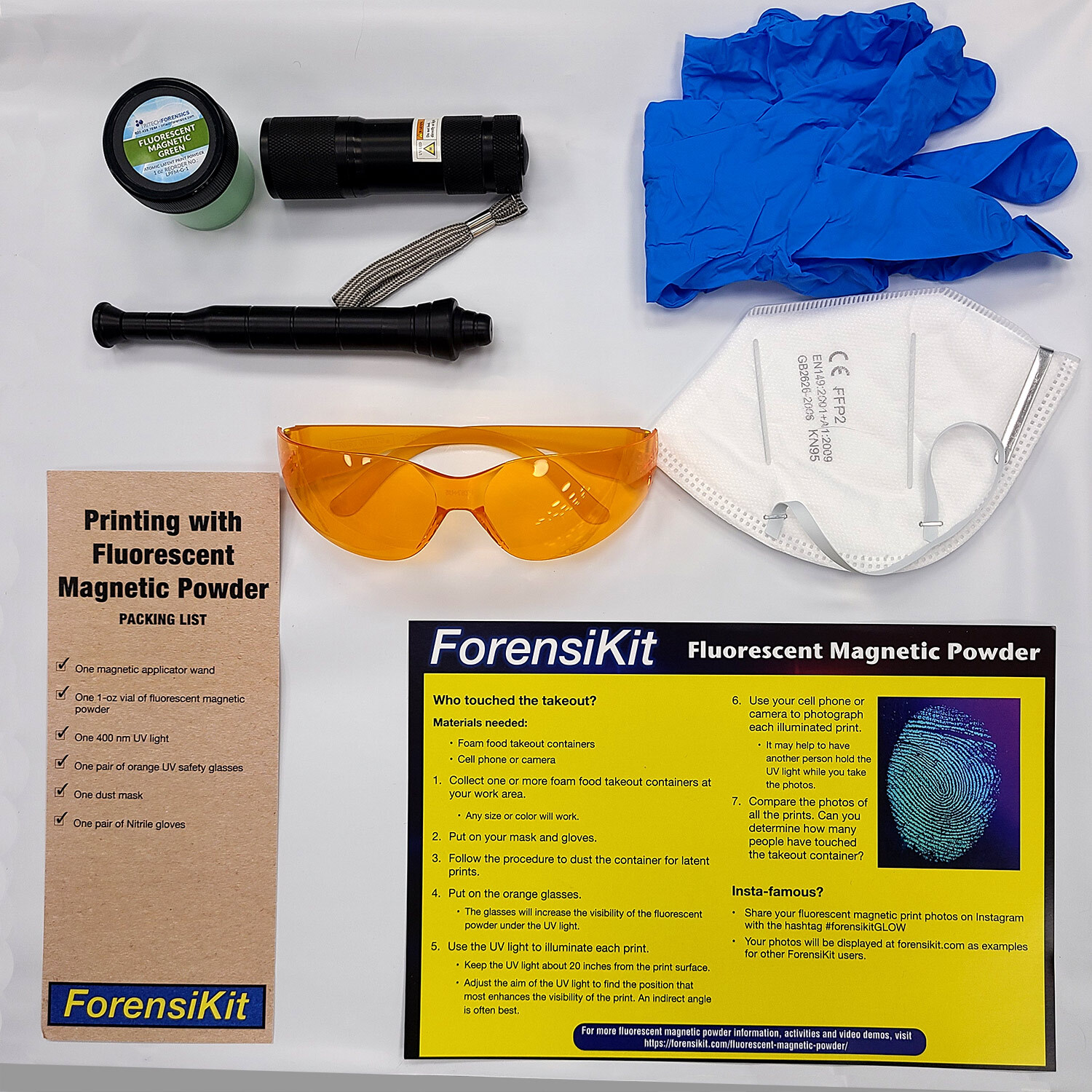 Printing with Fluorescent Magnetic Powder - ForensiKit